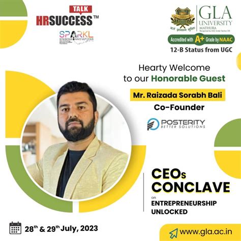 Raizada Sorabh Bali On Linkedin I Am Delighted To Address The Young