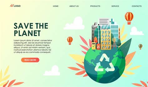 폐기물 재활용 설계 개념 환경 보호 문제의 생태학적 솔루션 오염을 줄이기 위한 쓰레기 분리 쓰레기 분리 서비스는 깨끗한 행성 지구 자연 벡터 그림을 저장합니다 프리미엄 벡터