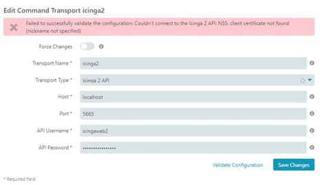After Upgrade Monitoring Module Command Transport Not Valid Icinga 2
