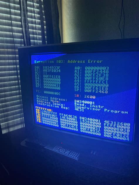 Exception 03 Address Error R SEGAGENESIS