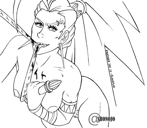 Rule 34 1girls Alecto Hades Hades Game Line Art Nude Shonojo Solo