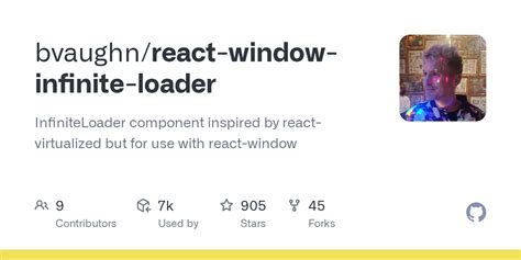 Github Bvaughnreact Window Infinite Loader Infiniteloader Component