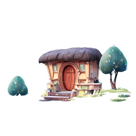 Tiny Cozy Hobbit House Graphic · Creative Fabrica