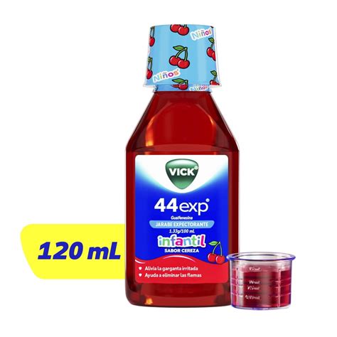 Vick Jarabe 44exp Infantil Para Tos Con Flemas Expectorante 120 Ml
