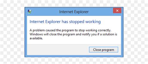 Internet Explorer Has Stopped Working Hd Png Download Vhv