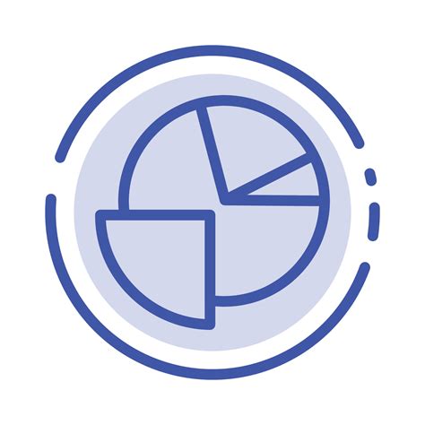 Analytics Chart Pie Graph Blue Dotted Line Line Icon 12949269 Vector