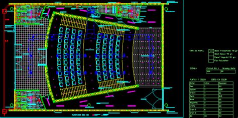 Planos De Auditorio En DWG AUTOCAD Auditorios Cines Proyectos En