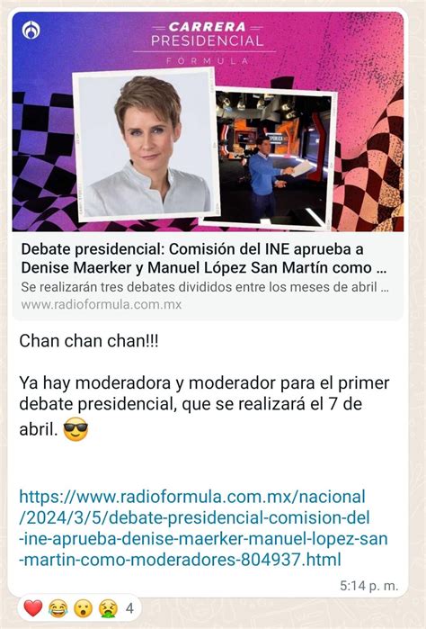 Denise Maerker Va A Ser La Primera Moderadora Del Debate Presidencial