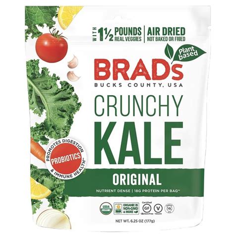 Brad S Raw Organic Crunchy Kale Chips 6 25 Oz Instacart