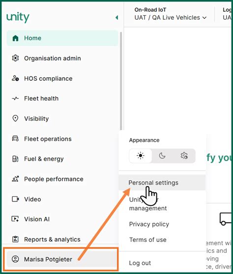Set Your Unity Portal Language Powerfleet Knowledge