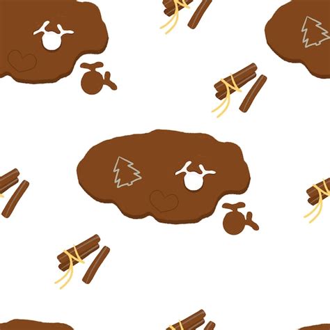 Premium Vector Seamless Pattern Gingerbread Cookie Cutters And