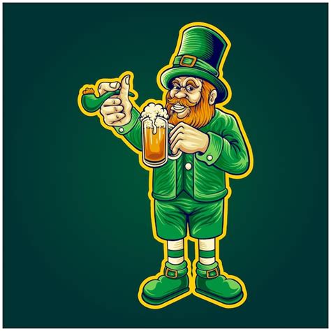 Ilustraciones De Logotipo De Dibujos Animados De Vaso De Cerveza De