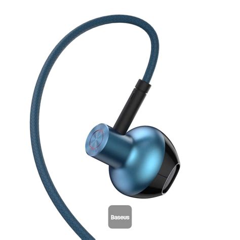 Baseus Encok 3.5mm Wired Earphone H19 Blue - baseus