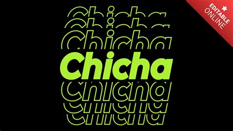 Chicha Efecto Y Línea Modernos Generador de Efectos de Texto