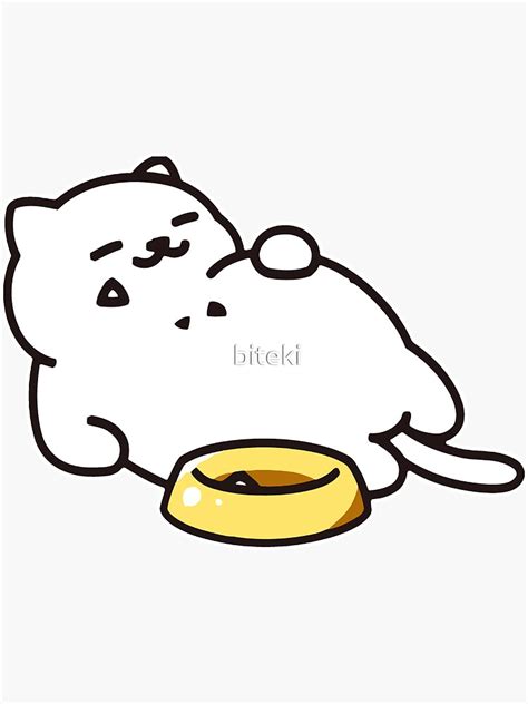 Neko Atsume Tubbs Cat Sticker For Sale By Biteki Redbubble