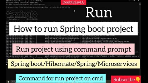 how to run spring boot project in command prompt run spring boot application and deploy youtube