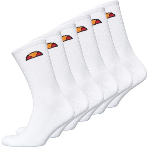 Buy Ellesse Tamuna Six Pack Crew Socks White
