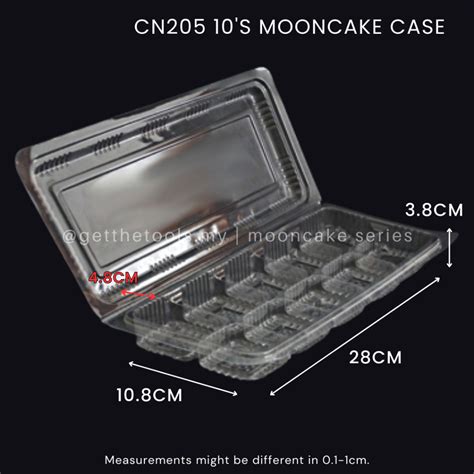 Cn205 10 Cavity Ops Square Box Plastic Container With Cover 长方形烘焙塑料打包盒高