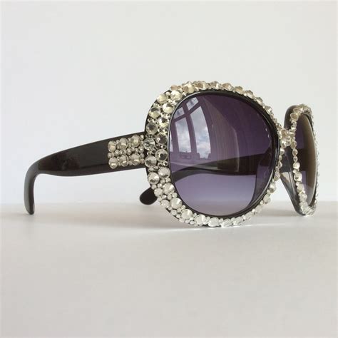 Rhinestone Sunglasses Women Etsy