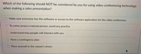 Solved Which Of The Following Should Not Be Considered By Chegg