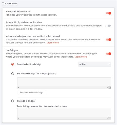 Brave Adds Support For Bridges In Private Windows With Tor Brave