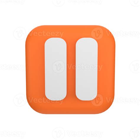 Pause Button 3d Icon 55981640 Png