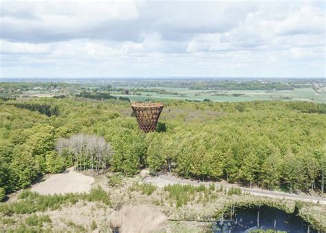 Effekt Completes Spiralling Camp Adventure Tower In Danish Forest