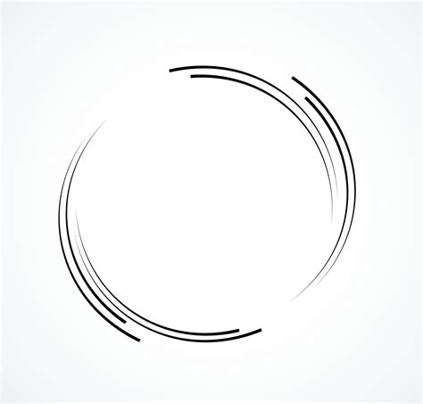 Abstract Lines In Circle Form Design Element Geometric Shape Striped