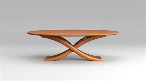 Classy Round Wooden Dining Table For Stylish Home Interiors Stock