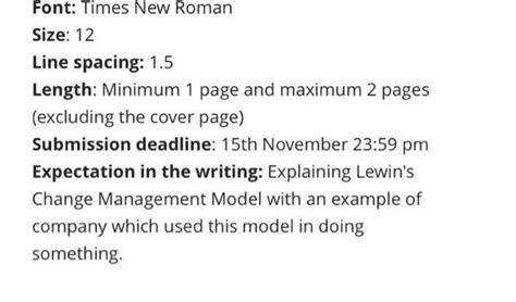 Solved Font Times New Roman Size 12 Line Spacing 15