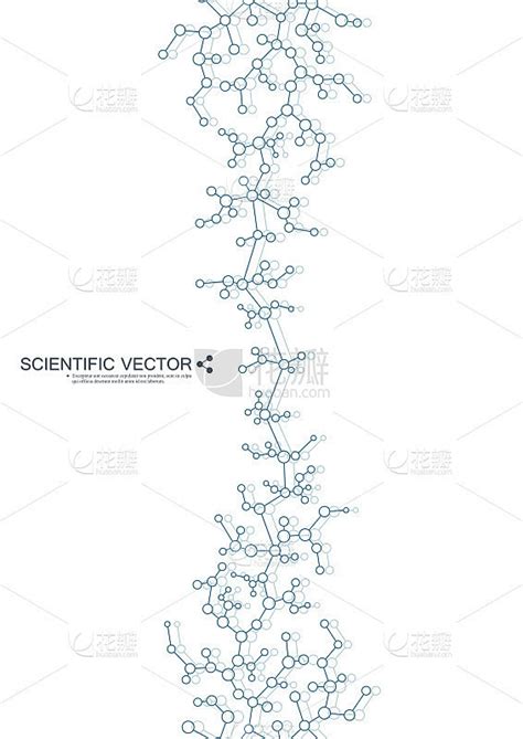 Dna和神经元的结构分子。原子结构。化合物