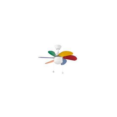 Ventilatore Da Soffitto Con Pale Colorate E Luce PALAO MULTICOLOR