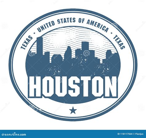 Grunge Rubber Stamp With Name Of Texas Houston Stock Vector
