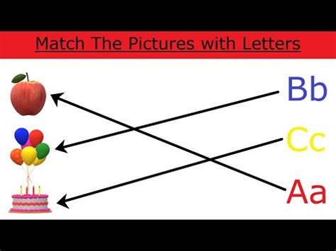 Match The Letters With Objects Complete Alphabet With Pictures YouTube