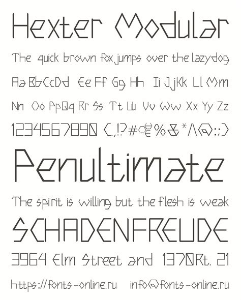 Hexter Modular Font