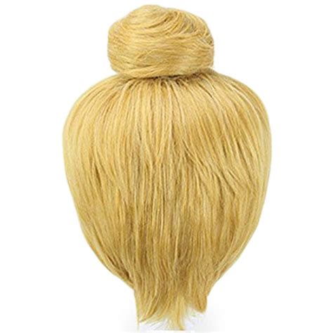 Anogol Gorro De Pelo Peluca De Disfraz De Cosplay Corta Y Lacia Para Halloween Fiesta Pelo Rubio