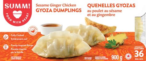 Sesame Ginger Chicken Gyoza Dumplings 900g Summ