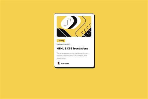 Frontend Mentor Html And Css Foundations Using Display Flex And Shadows Coding Challenge