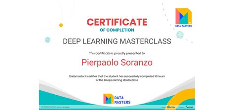 Deep Learning Masterclass Data Masters Pierpaolo Soranzo