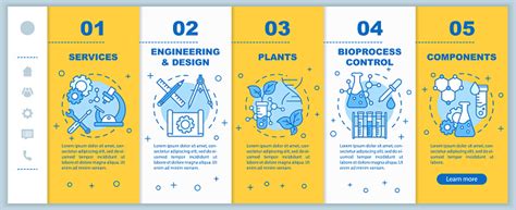 Bioengineering Onboarding Halaman Web Seluler Vektor Template Layanan
