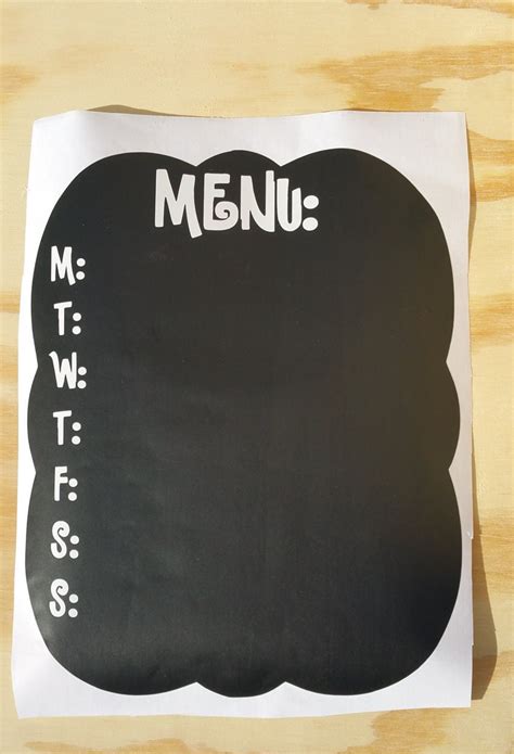 Chalkboard Vinyl Menu Decal Menu Board Vinyl Decal