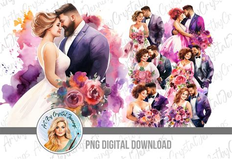 Beautiful Plus Size Couple Wedding Png Graphic By Artbycrystaljennings