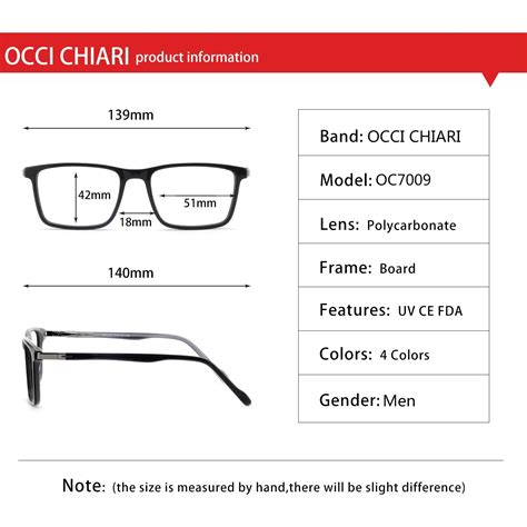 Occi Chiari Eyeglasses Frames Men Myopia Square Glasses Frame Optical