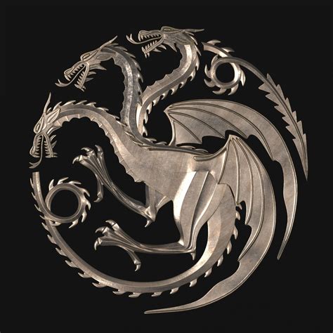 Game Of Thrones House Targaryen 3d Model Max Obj Stl Mtl 2 Game Of