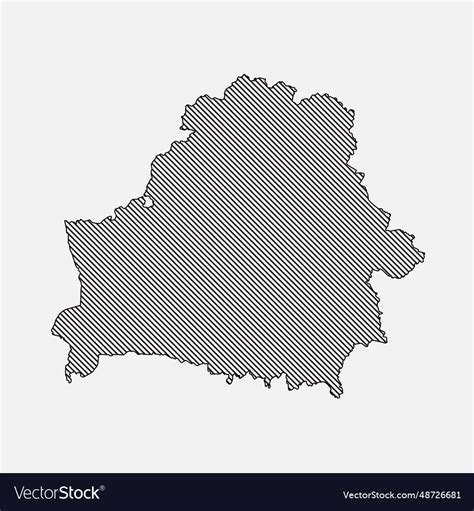 Abstract Map Belarus Parallel Grey Lines Vector Image