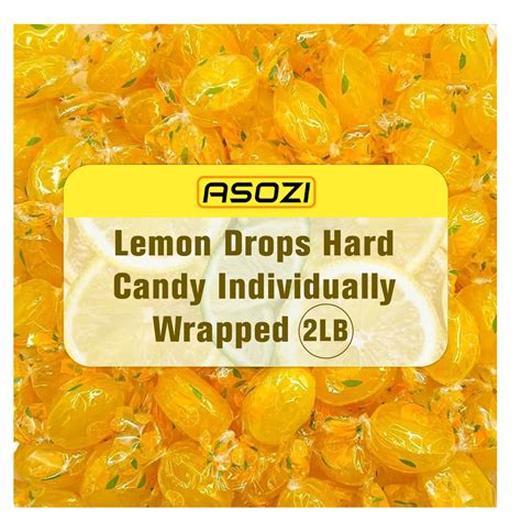 Lemon Candy Hard Drops Dmf15 2lb Quality Old Fashioned Lemon Drops Individually Warped With A