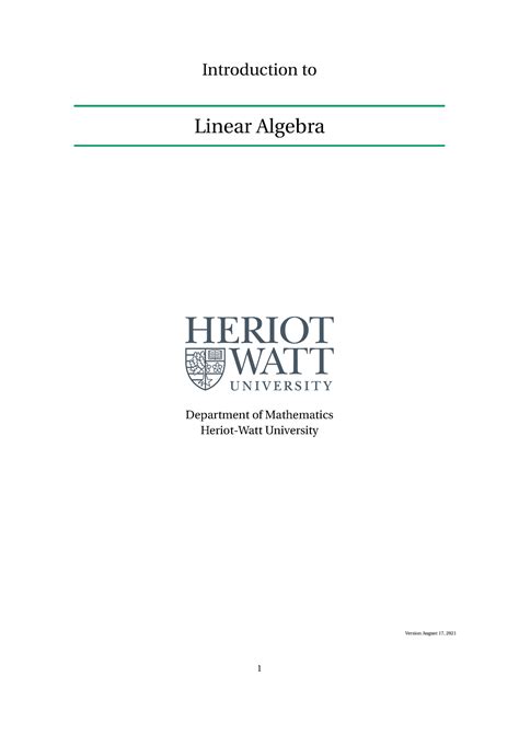 f18cf lecture notes 21 22 introduction to linear algebra department