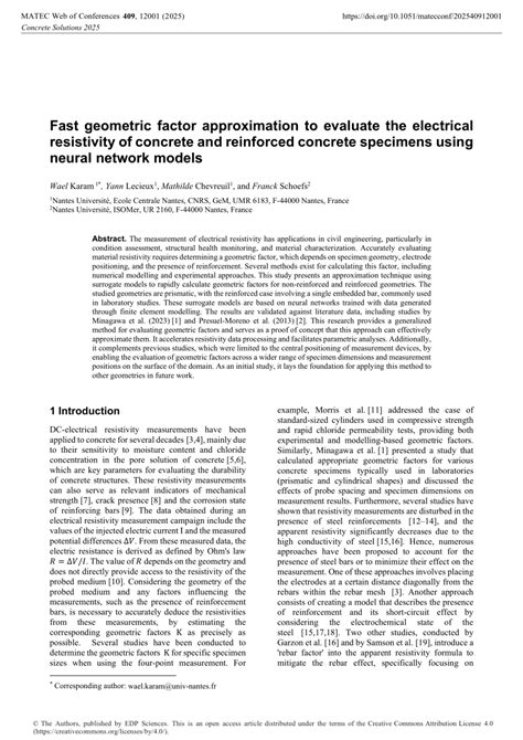 Pdf Fast Geometric Factor Approximation To Evaluate The Electrical