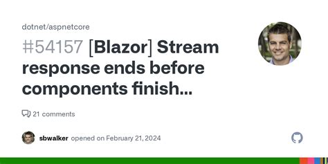 [blazor] stream response ends before components finish rendering