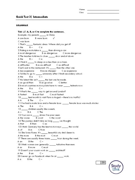 Quick Test 3 Pdf Traffic Syntax